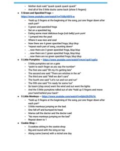 Stay at Home Program Plan for Junior Preschool - The Children's Place