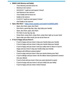 Stay at Home Program Plan for Junior Preschool - The Children's Place